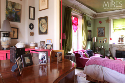 C0566 – Vert et rose au salon | Mires Paris