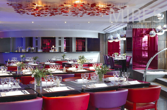 Restaurant coloré. C1870 | Mires Paris